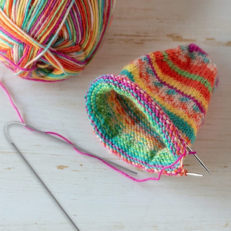 3 Pcs Metal Round Circular Knitting Needles for Sweater Hand Knitting ...