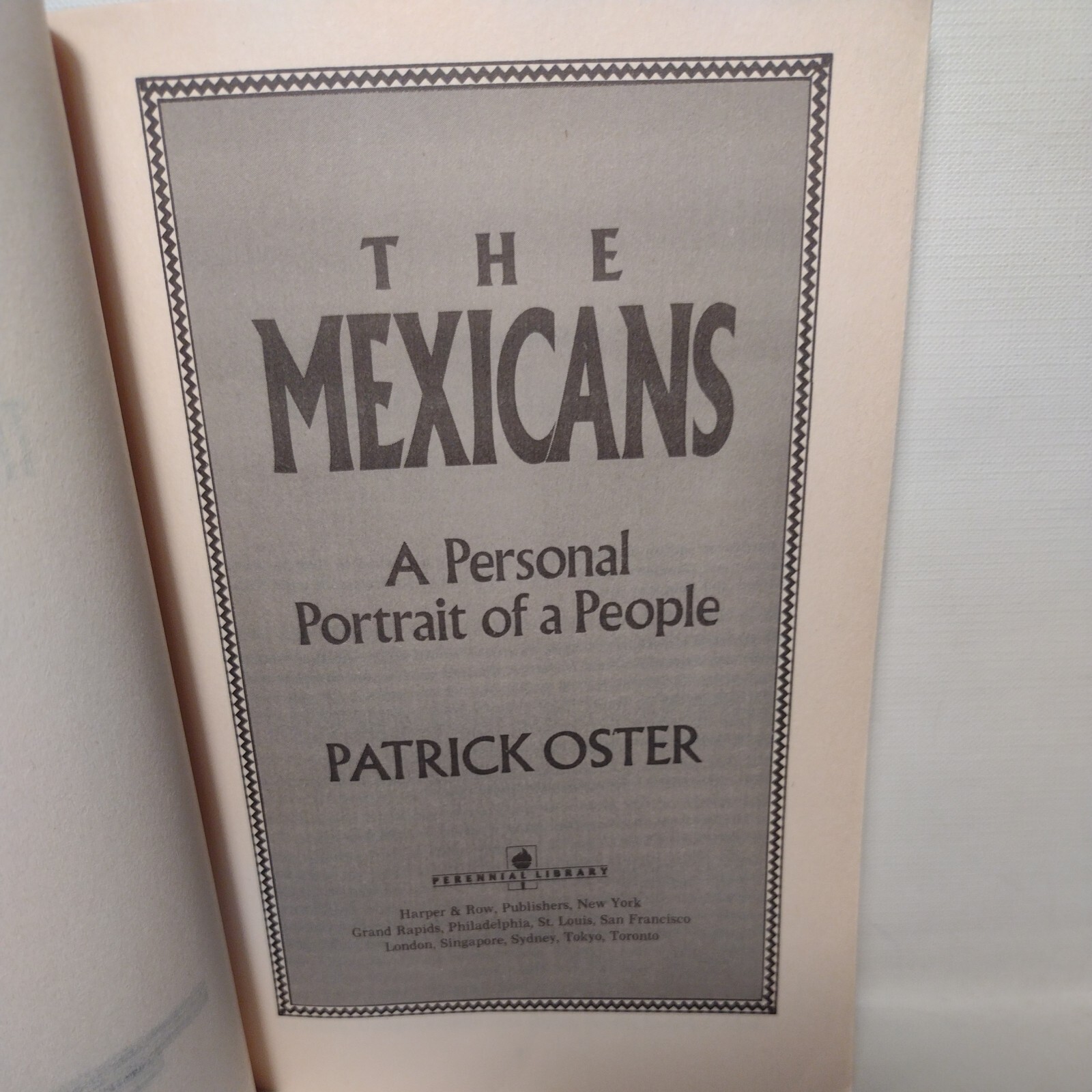 The Mexicans : A Personal Portrait of a People by Patrick Oster (1990, Trade... 9780060973100| eBay