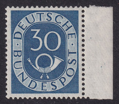 WEST GERMANY 1951 Posthorn 30pf Blue SG 1054 MNH/** (CV £75) | eBay
