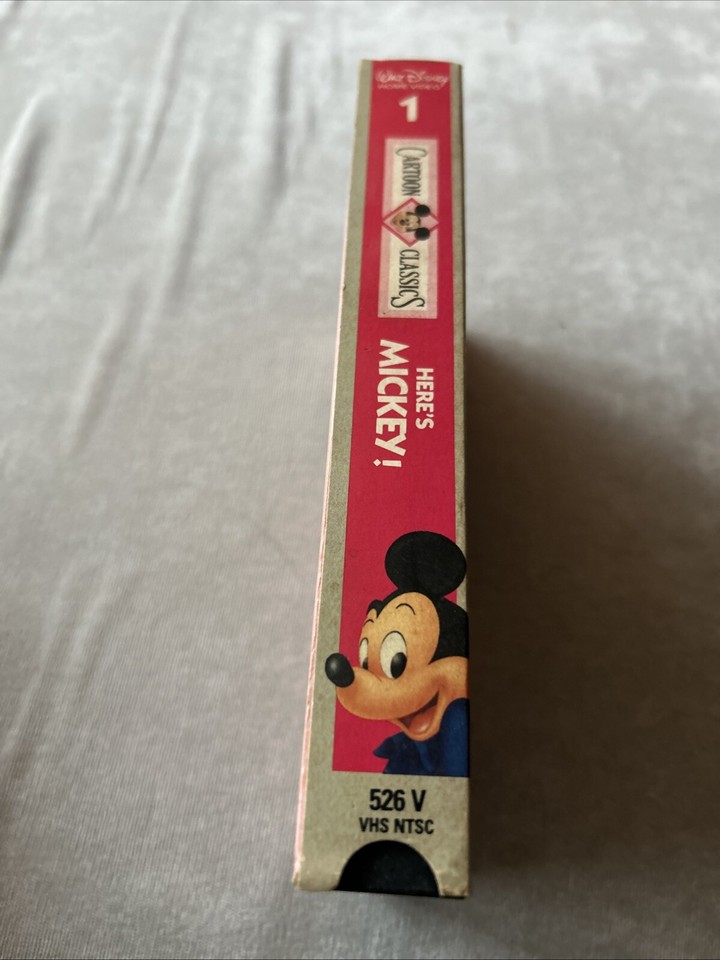 VHS Walt Disney Cartoon Classics - V. 1 - Heres Mickey (VHS, 1991 ...
