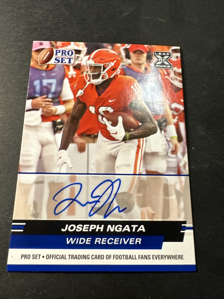 2022 Leaf Pro Set X Rookie Card RC Auto Blue Ink Joseph Ngata #PSA-JN1 ...