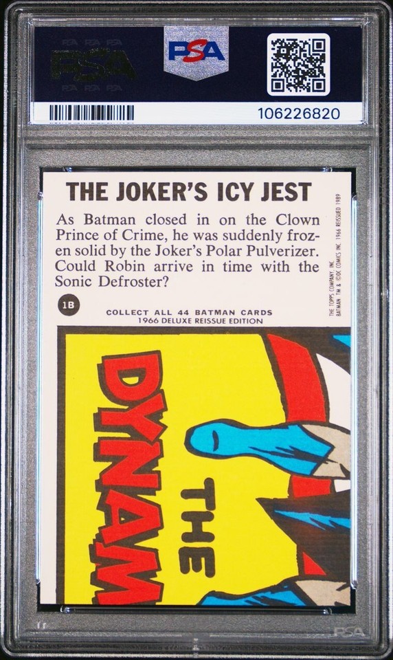1989 Topps Batman Series B 1966 Deluxe Reissue #1B PSA 10 GEM MINT ...