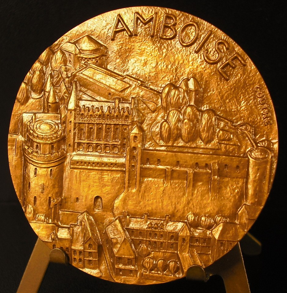 Medal of Charles VIII King of France view from the Château d'Amboise by ...