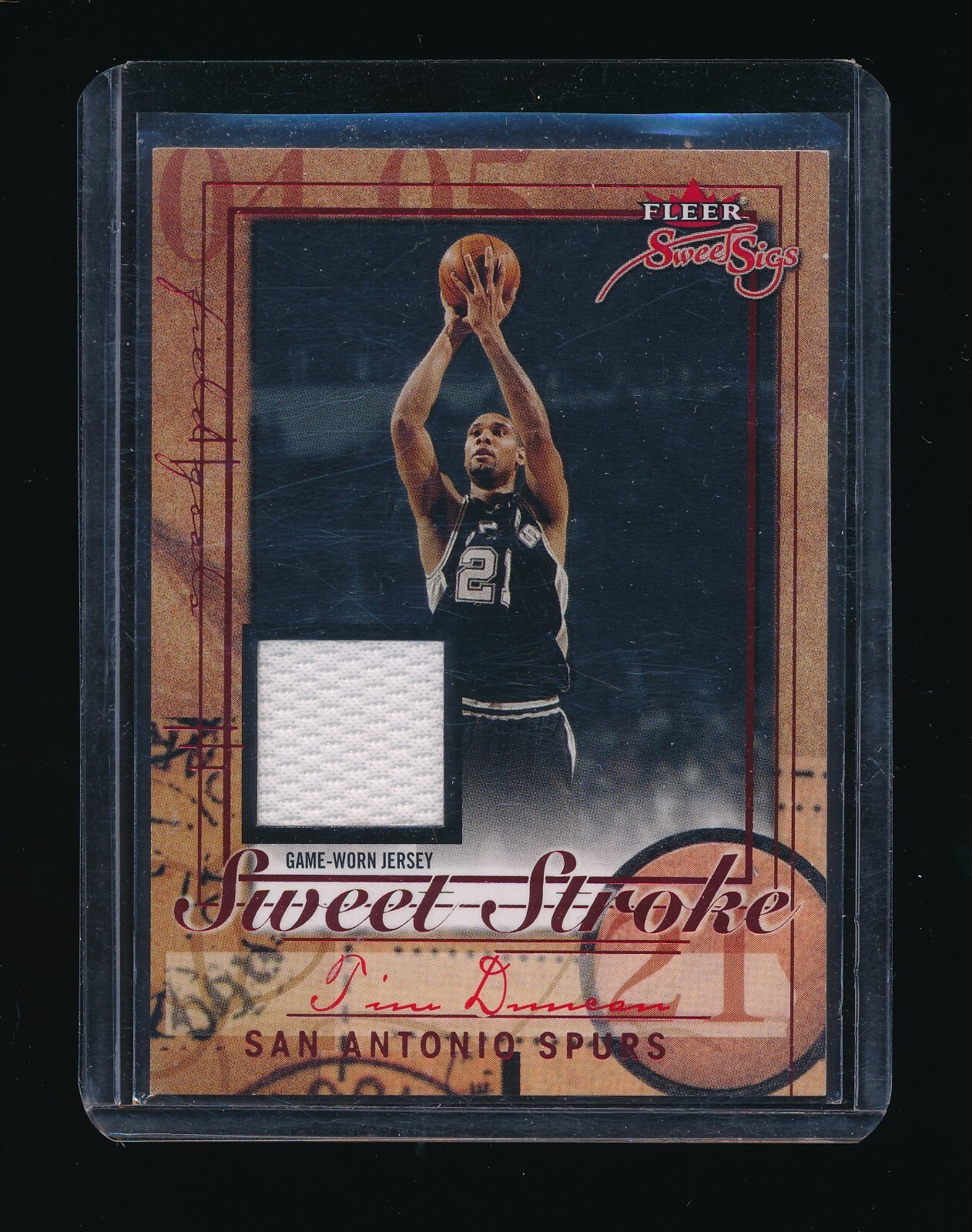 TIM DUNCAN 2004-05 FLEER SWEET SIGS SWEET STROKE JERSEY #TD *SAN ...