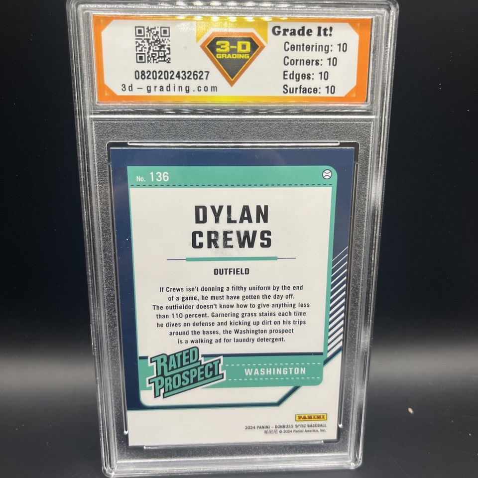 Dylan Crews 2024 Panini Donruss - Optic Rated Prospects #136 Flawless 10 | eBay