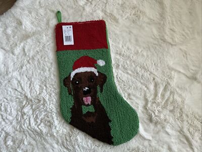 New C&F C And F Home Hooked Needlepoint Christmas Stocking Chocolate ...