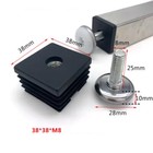 Adjustable Table Legs Furniture Levelling Feet/Square Tube Insert End ...