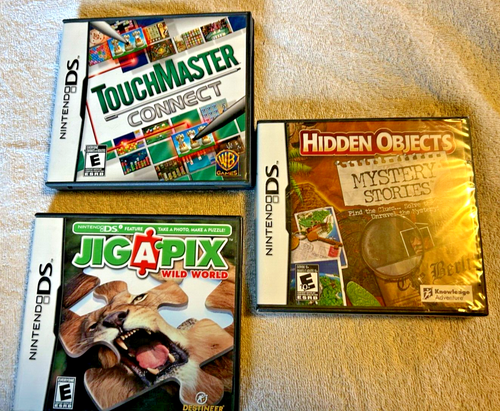 3 Nintendo DS Games: Touch Master Connect, Hidden Objects Jig A Pix | eBay