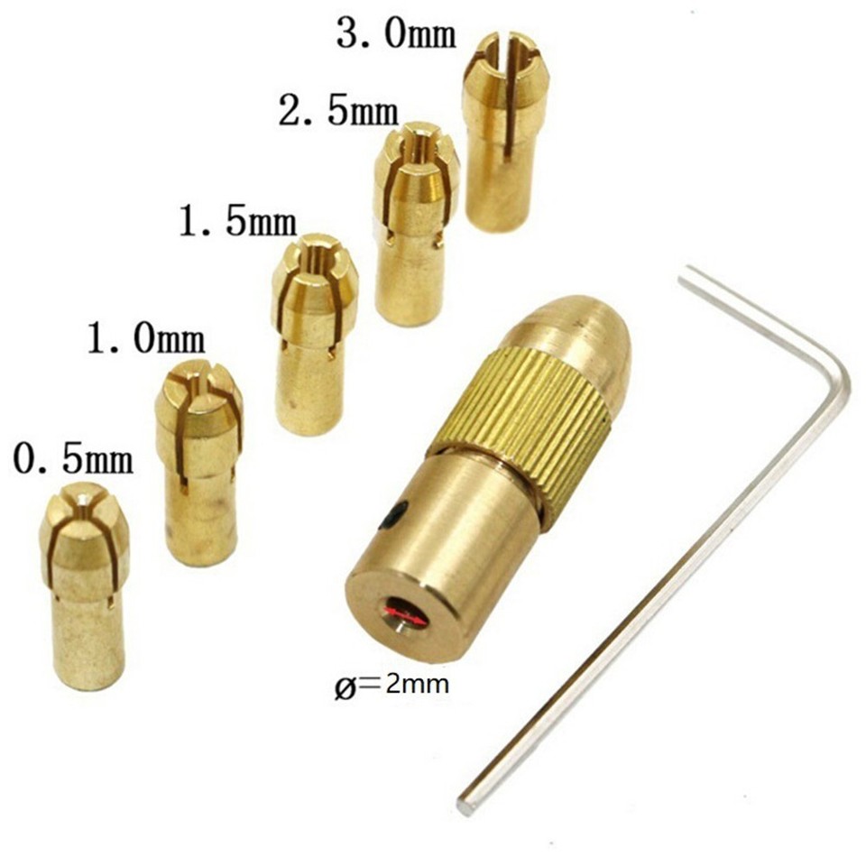 Electric Drill Bit Kit Chuck Adapter Collet 0.5-3mm,Mini Drilling Tool ...