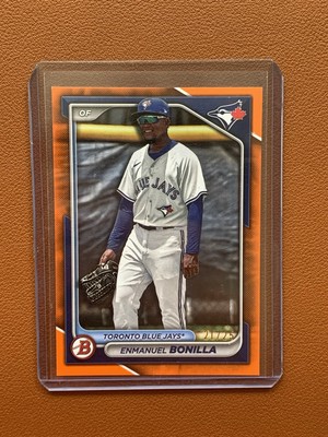 2024 Bowman ENMANUEL BONILLA Prospect ORANGE /25 Toronto Blue Jays SSP ...