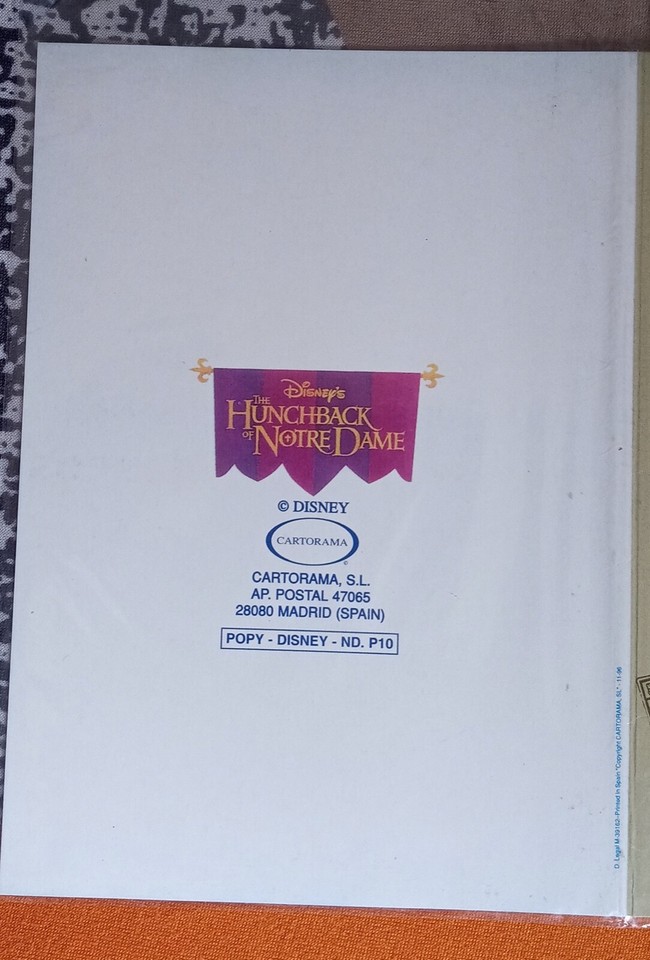 Disney Card The Hunchback of Notre Dame New 90s | eBay