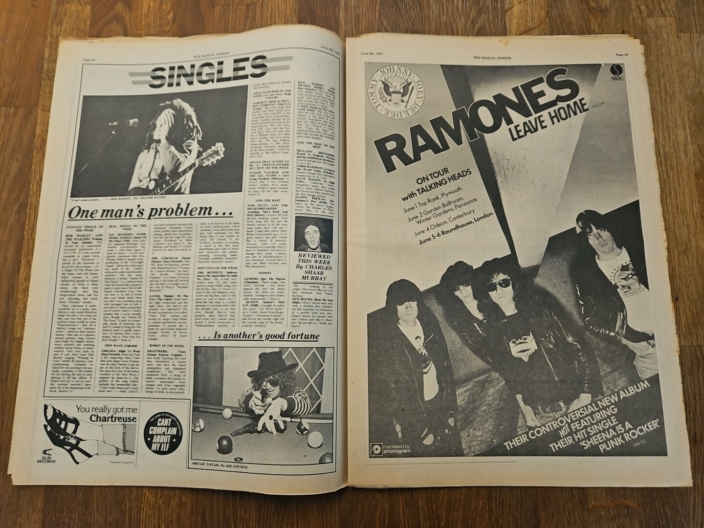 NME New Musical Express June 4th 1977, Bob Marley Ramones | eBay.de