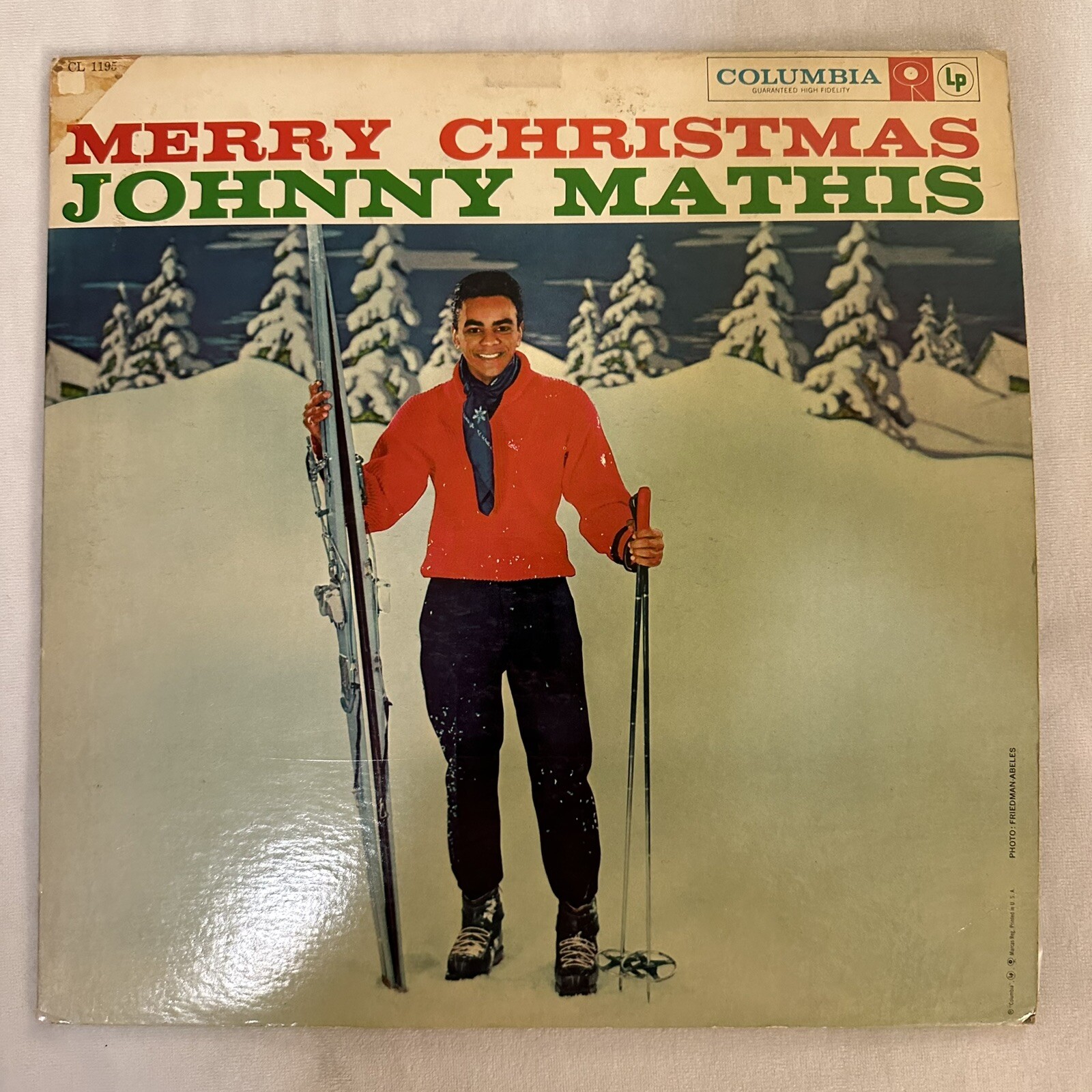 johnny mathis / merry christmas vinyl / cl-1195 / 1958 / VG+ | eBay