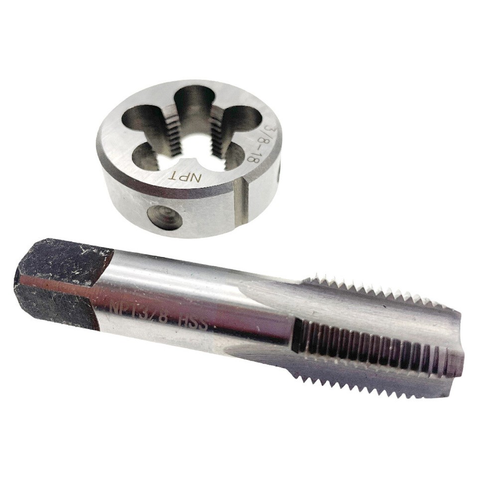 3/8-18 NPT Tap and Die Set RH Right Hand HSS 3/8x18 Tap Die 3/8 x 18 ...
