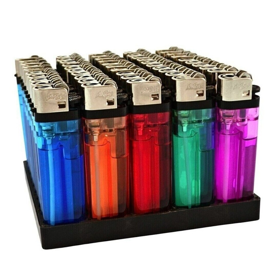 Disposable Lighters Adjustable Flame Child Safe Available in Multi pack ...