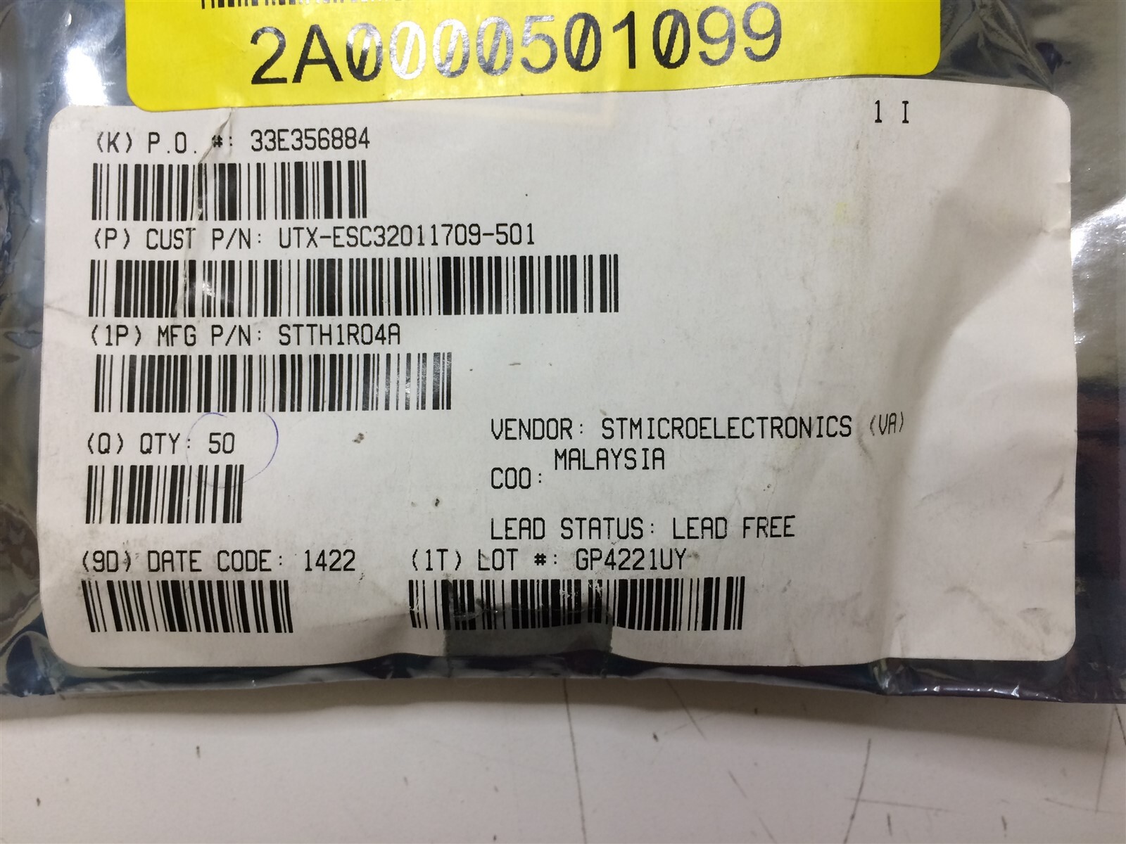 STTH1R04A STM DIODE GEN PURP 400V 1A SMA 34 PIECES | eBay