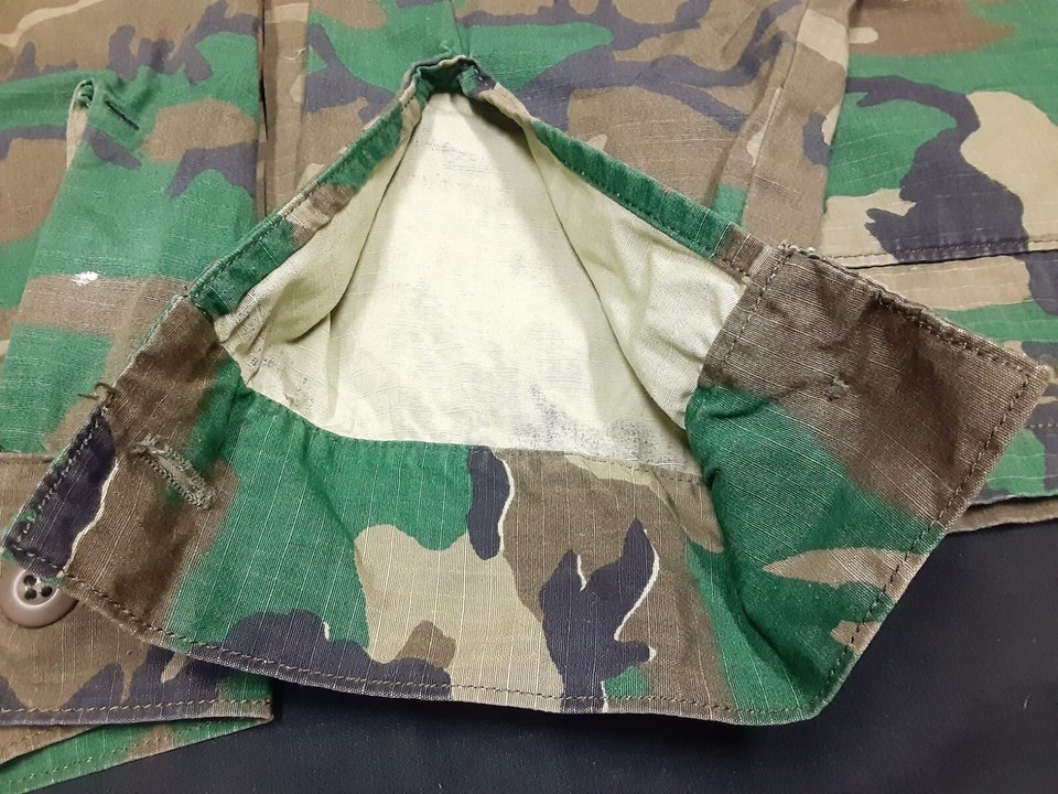 VTG 70s 80s US Army Military ? RDF ERDL Camo Camouflage Poplin Shirt ...