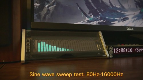 Bluetooth 5.0 VFD Spectrum Sound Level Meter 3.5mm AUX Selecotr Box ...