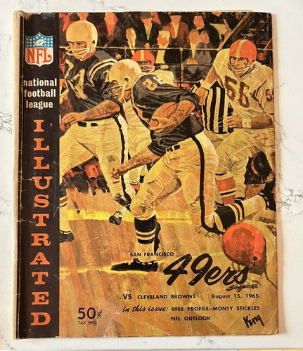 1965 San Francisco 49ers vs Cleveland Browns NFL Football Program 8-15 ...