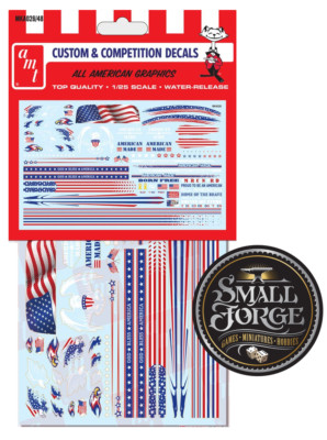 AMT MKA026, All American Graphics, Waterslide Decal Sheet. Scale 1:25 ...