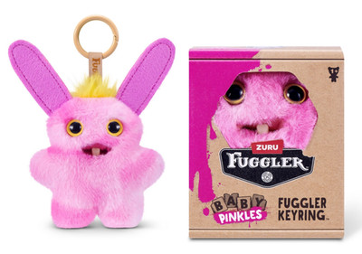 BABY PINKLES Fuggler Keyring PINK RABID RABBIT Easter Bunny Plush In ...