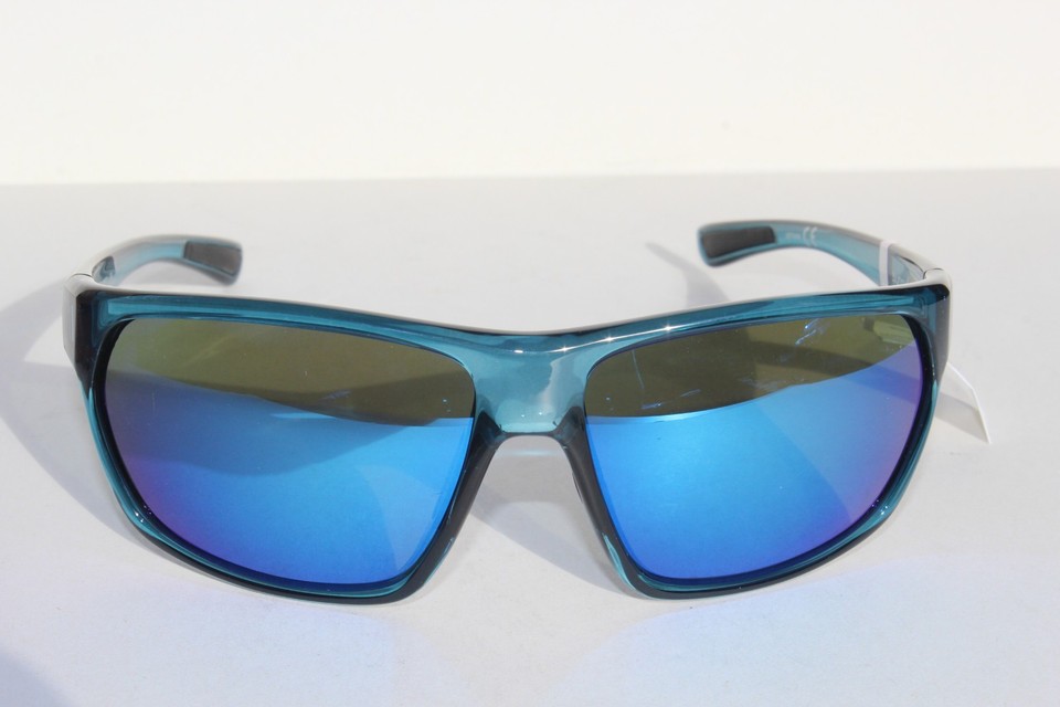 SUNCLOUD Boone POLARIZED Sunglasses Crystal Marine/Aqua Blue Mirror NEW ...