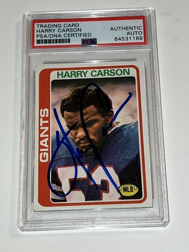 HARRY CARSON SIGNED Autographed CARD PSA/DNA Slabbed GIANTS | eBay