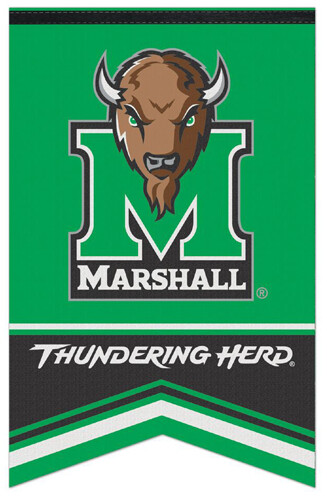Marshall University THUNDERING HERD NCAA Team Premium Felt 17x26 WALL ...