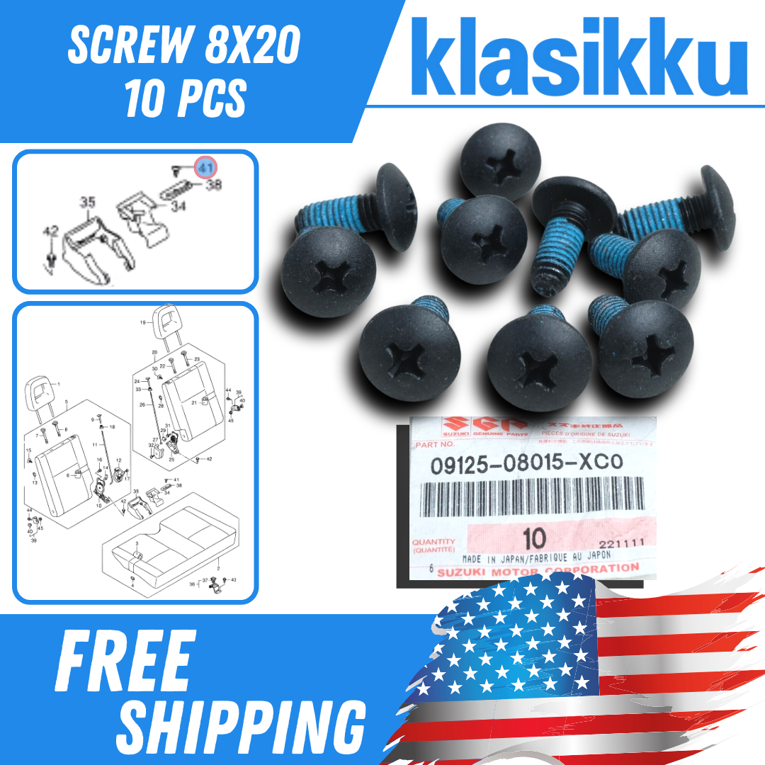 Suzuki Samurai 1985-1995 Screw 8X20 10 PCS Genuine OEM 09125-08015-XC0 ...