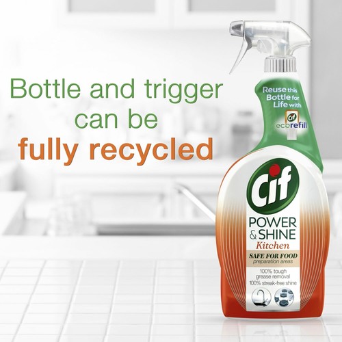 6pk of Cif Power & Shine Kitchen Ultra- Degreaser Spray, 700ml | eBay