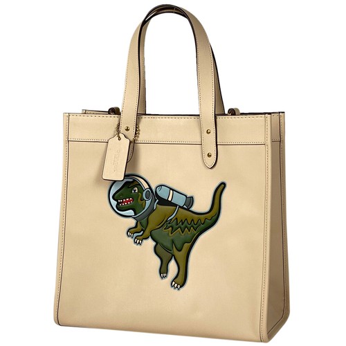 COACH Field Tote Rexy Space Print 2WAY Shoulder Bag Tote Bag leather ...
