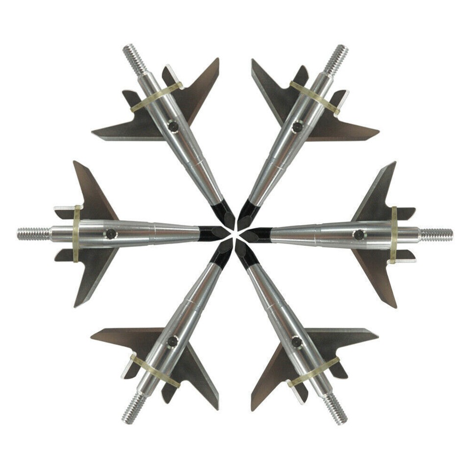 12Pcs 100Gr Hunting Broadheads Expandable Sharp Blade Crossbow Tips Bow ...