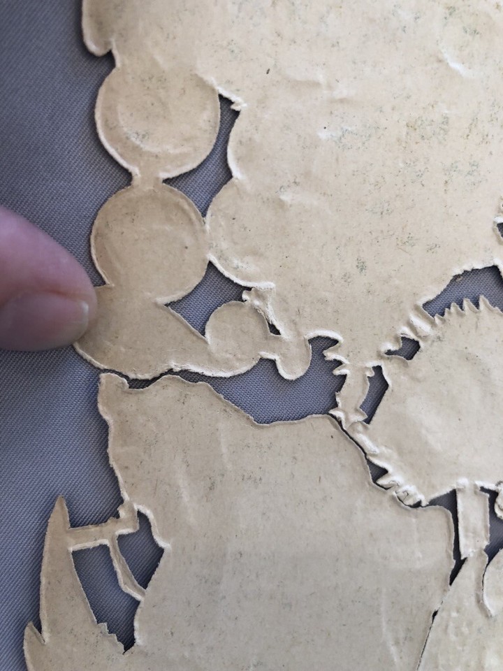 CHRISTMAS Tree NATIVITY Angel Baby Jesus Die Cut Scrap Sheet ANTIQUE ...