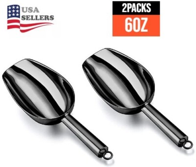 2Packs Stainless Steel Scoop Bar Ice Candy Dry Goods Popcorn Small ...