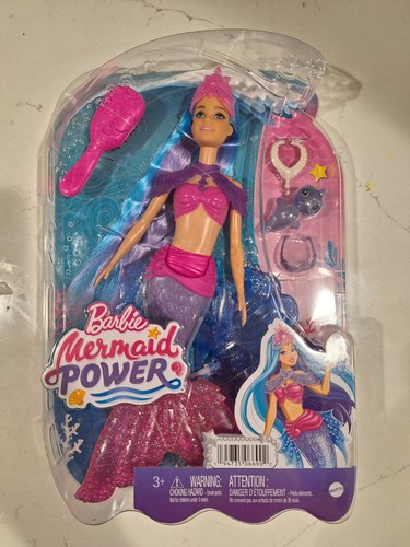 NEW Barbie Mermaid Power “Malibu” Doll with Pet Interchangeable Fins ...