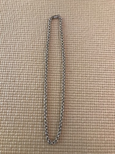 Vintage 18” Thick Gold Tone Box Chain Necklace | eBay