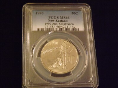 1990 50C New Zealand PCGS MS 66 | eBay