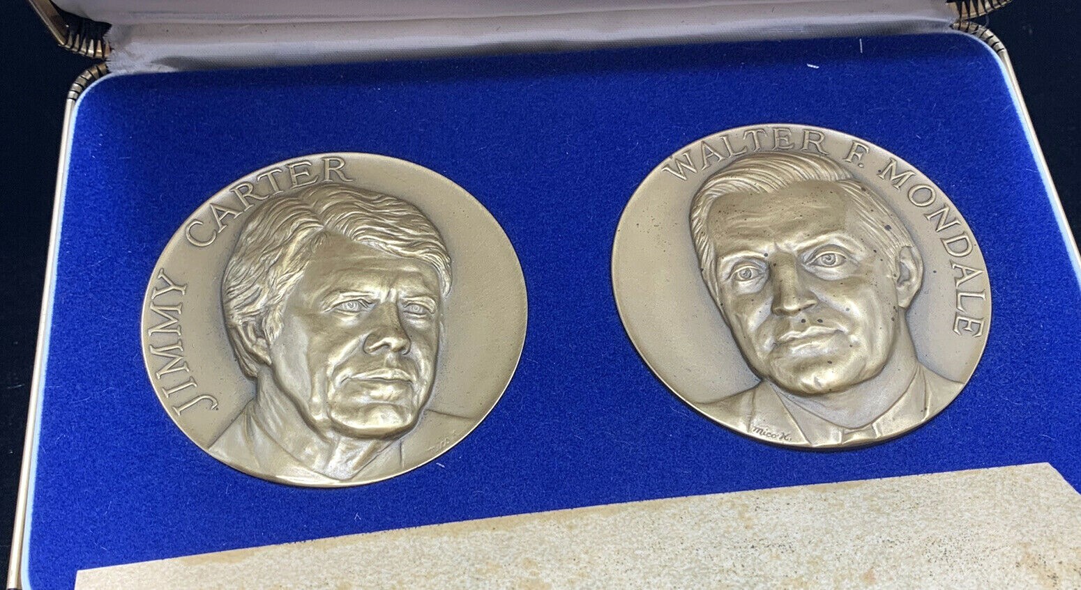 1977 Jimmy Carter Walter Mondale Medallic Art Co Bronze Inaugural ...