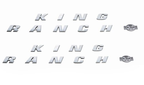 Chrome For King Ranch Letters Emblem Badge Fender Side Bedside (2Pc New ...