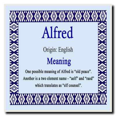 Alfred Personalised Name Meaning Coaster | eBay UK