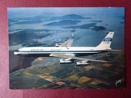 CARTE POSTALE AVIATION POSTCARD BOEING 707 320 B INTERCONTINENTAL ...