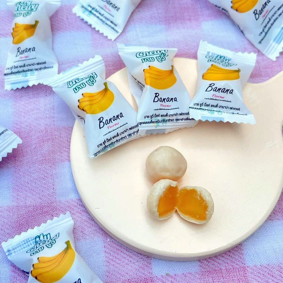Milk Fruit Soft Candy Sweet Banana Flavour Good Taste My Chewy Big Pack ...