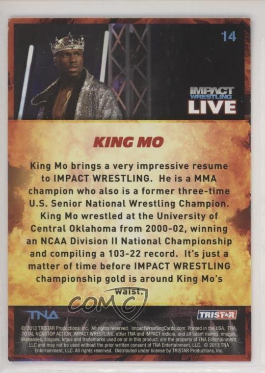 2013 TRISTAR TNA Impact Wrestling Live Muhammed King Mo Lawal #14 | eBay