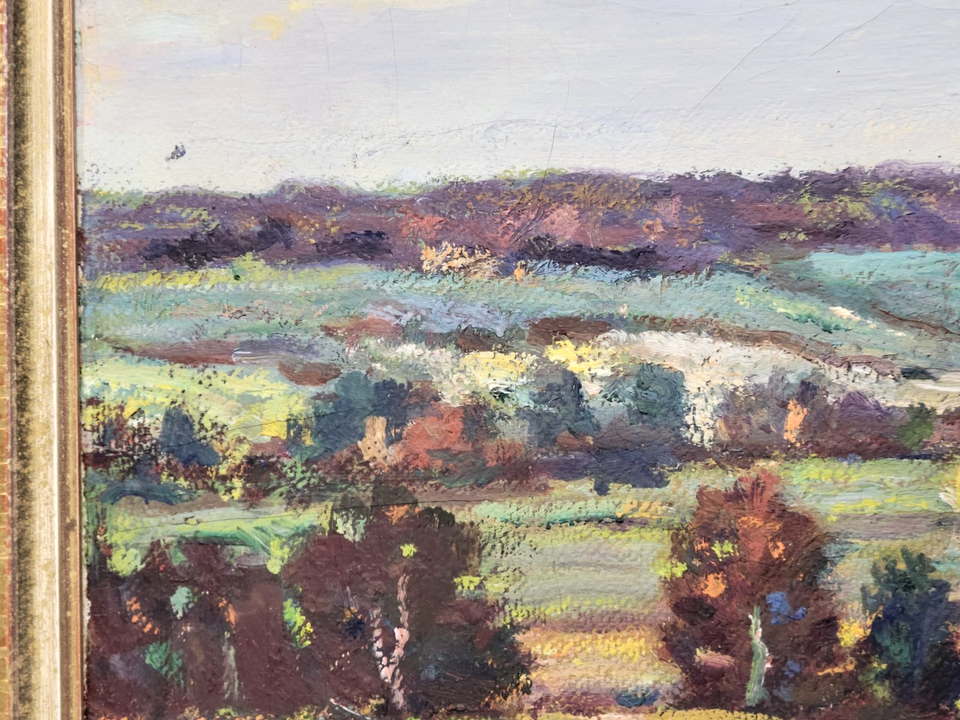 attr. Samuel Warner 1939 Oil Painting Cranberry Bog 19x24" Roycroft ...