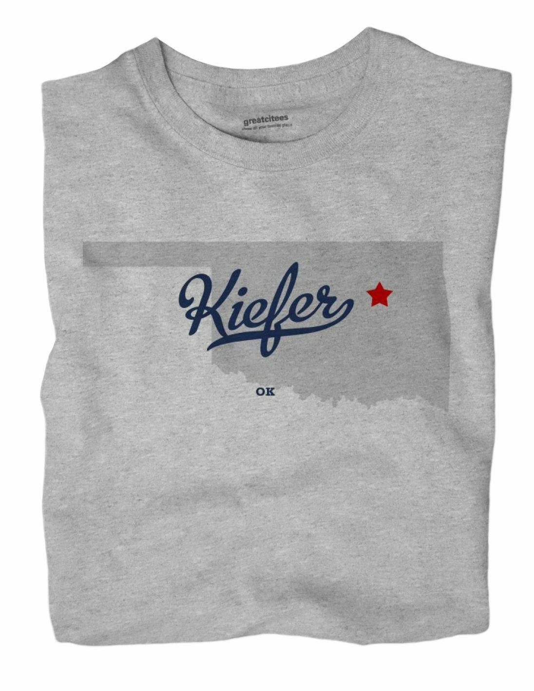 Kiefer Oklahoma OK T-Shirt MAP | eBay