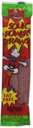 Sour Power Candy Straws Watermelon 24-Count for sale online | eBay