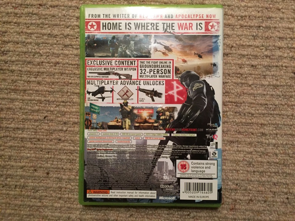 Homefront Xbox 360 UK PAL | eBay