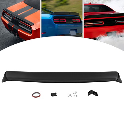 Rear Spoiler w/Camera Hole Gloss Black Fits For 08-22 Dodge Challenger ...