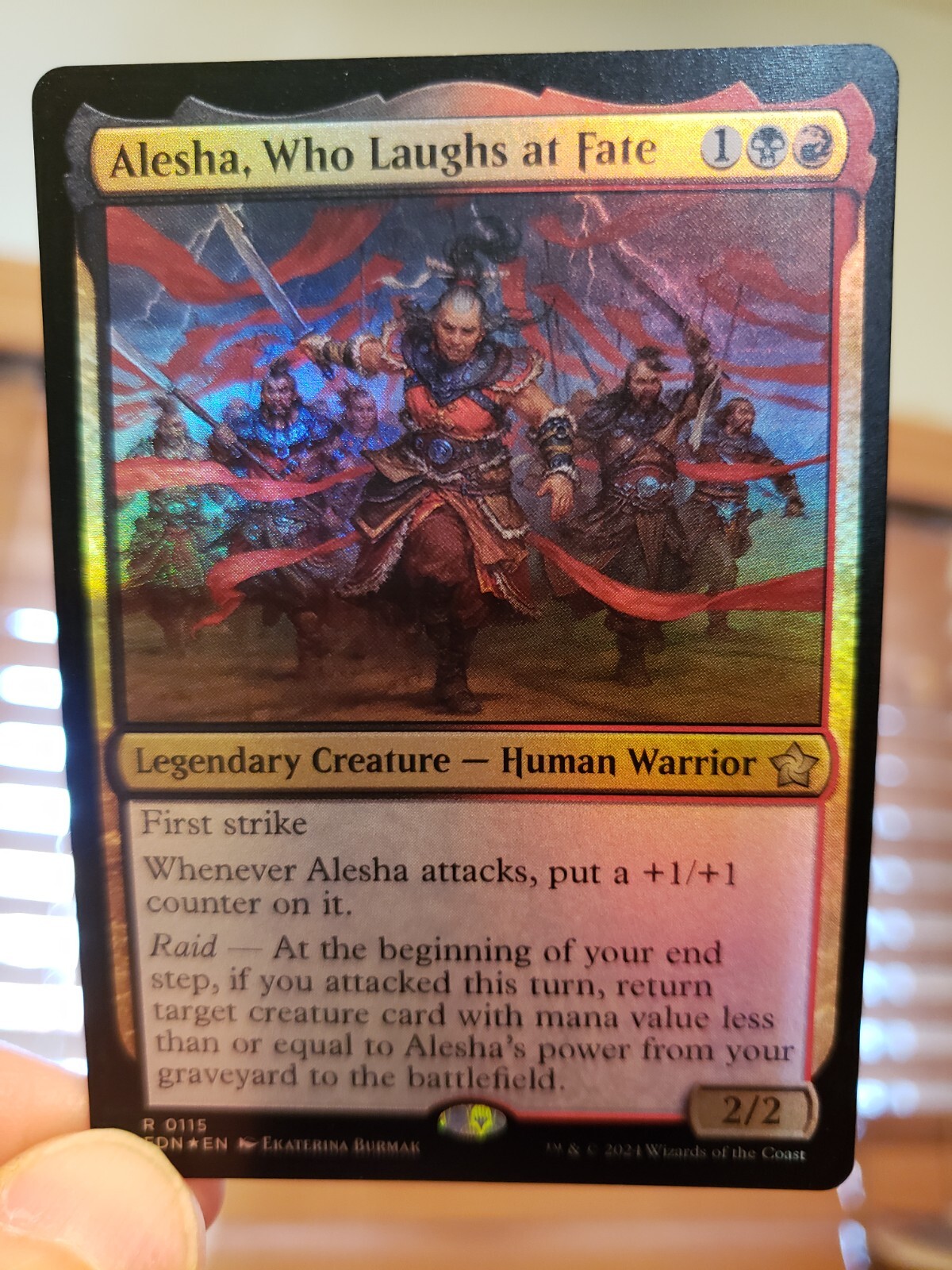 Alesha, Who Laughs at Fate #115 FOIL - MTG Foundations | eBay