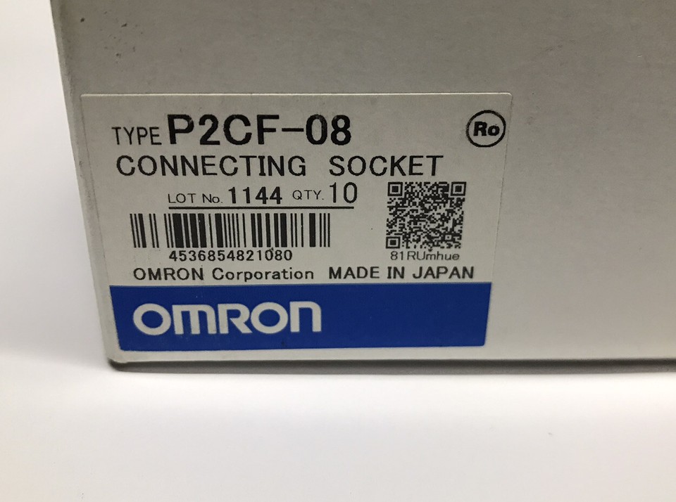 Omron P2CF-08 Front Mount DIN Rail 8 Pin Round Relay Timer Base Socket ...